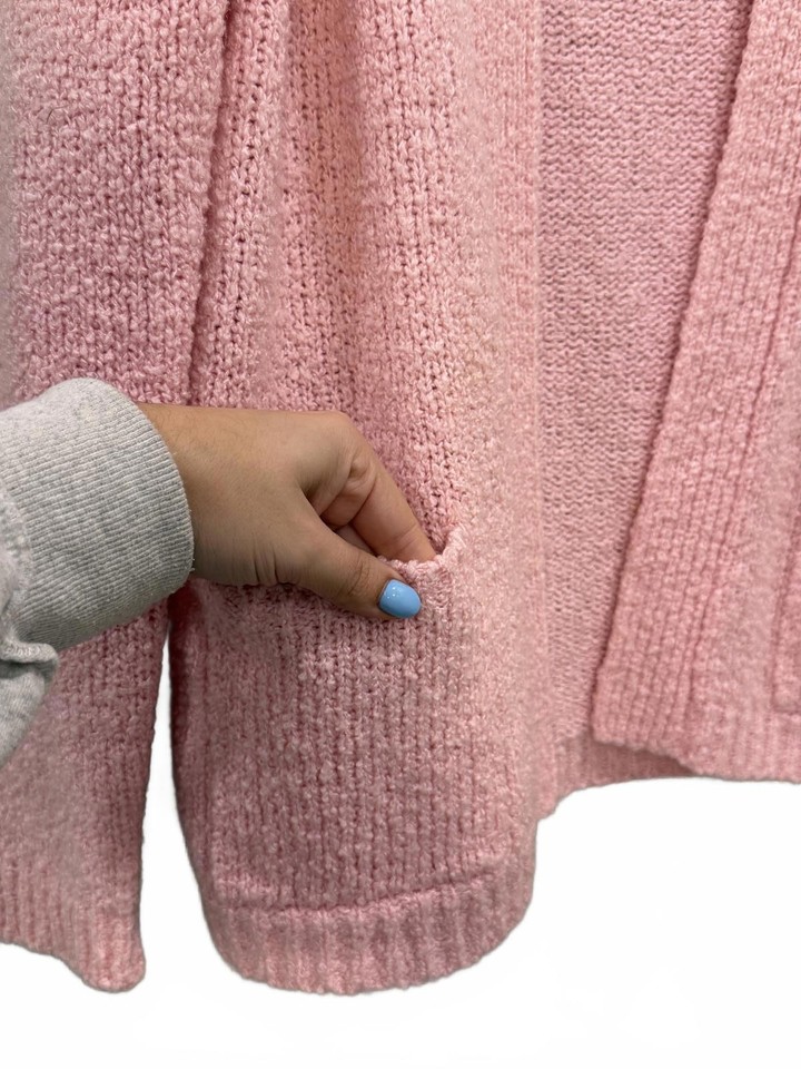 Vintage Townhouse Pink Open Cardigan Sweater, Women's Medium | eBay