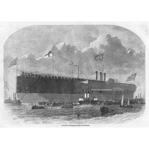 The Great Eastern Steam Ship off Deptford - Antique Print 1859 | eBay