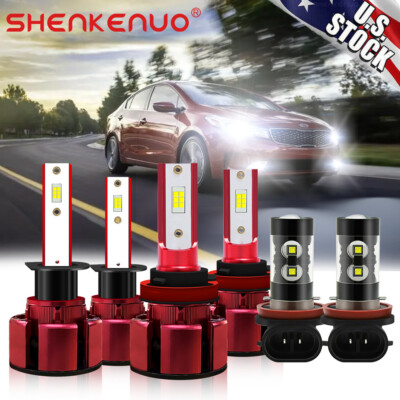 For 2011-2013 Kia Optima Led Headlight Hi/Lo+Fog lights Combo Bulbs ...