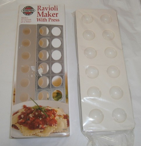 *NEW* Norpro 1043 Ravioli Maker With Press Pasta Dough Mold Tool Makes ...