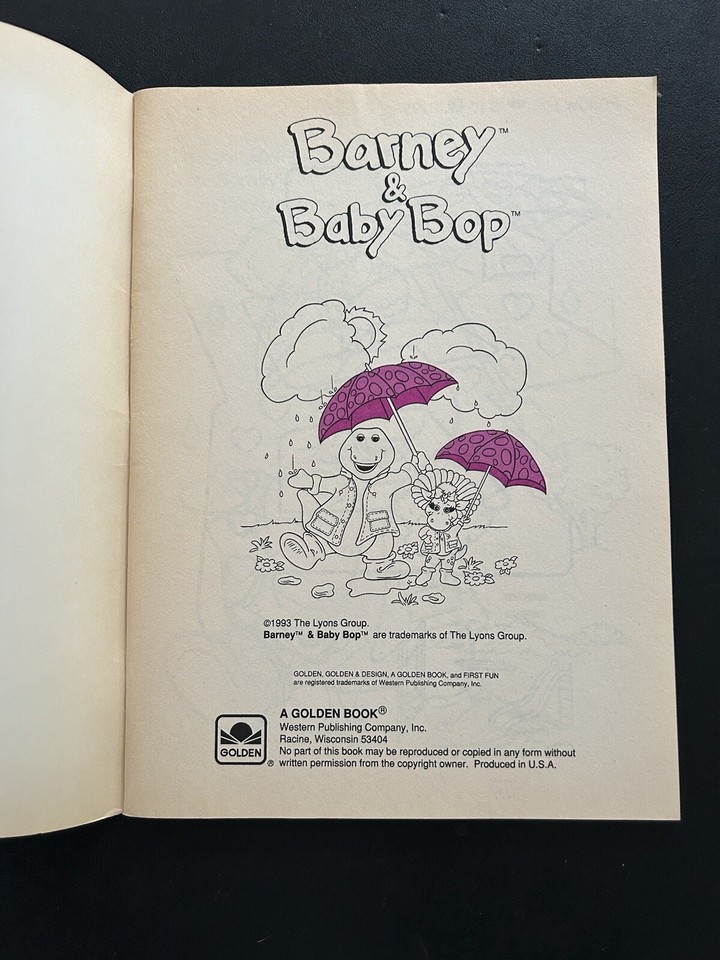 Barney & Baby Bop Seasons And Weather Golden First Fun Activity Book ...