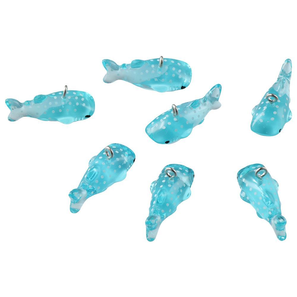 20pcs 20pcs Resin Charm Pendants Blue Dolphin Mini Ocean Whale ...