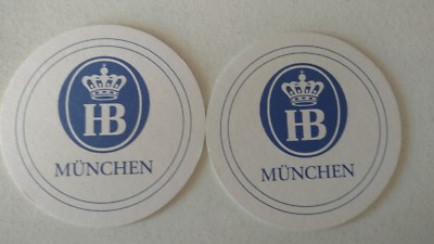 (free bonus gift) 2 very Rare German Munchen HB Brewing Company BEER ...