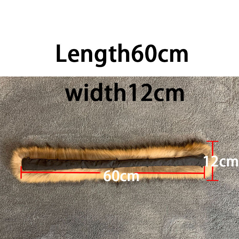 100% Real fur Scarf real raccoon fur collar wrap hood trim for DIY ...