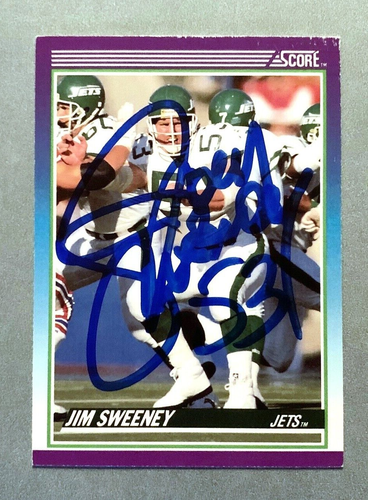 JIM SWEENEY New York Jets - Pitt 1990 Score SIGNED / AUTOGRAPH Football ...
