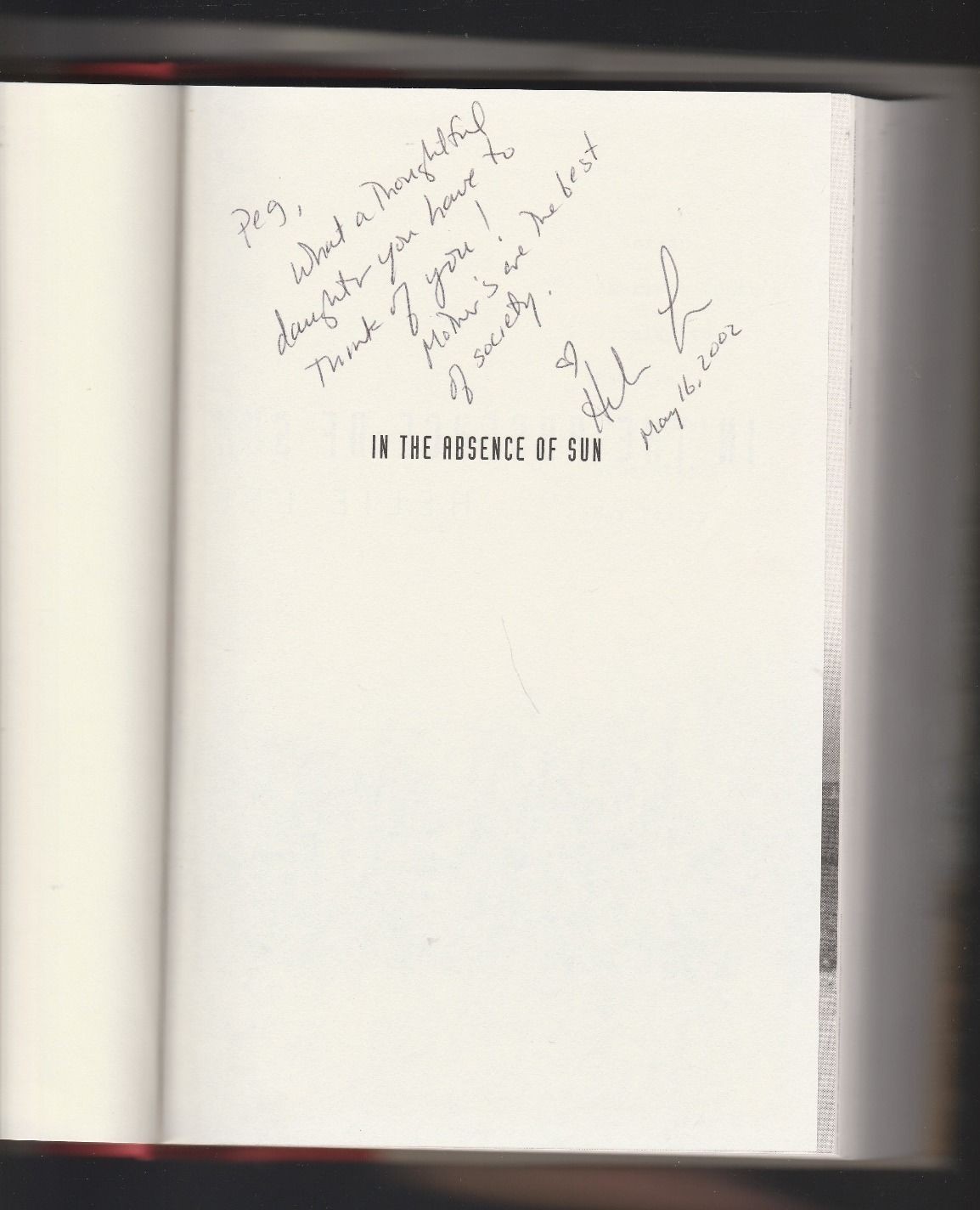 In the Absence of Sun : Korean American Woman's Promise by Helie Lee ...