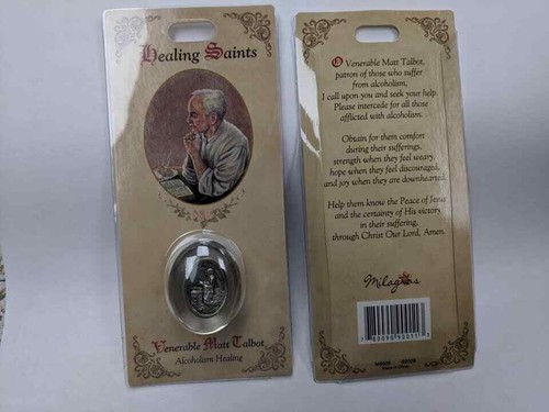 Venerable Matt Talbot (Alcoholism) Healing Saint Pocket Stone BACK Pray ...