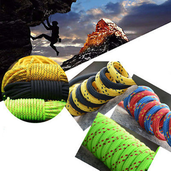 6mm 25 Ft 4 Cord Outdoor Climb Rope Rock Lanyard Auxiliary Mountain ...