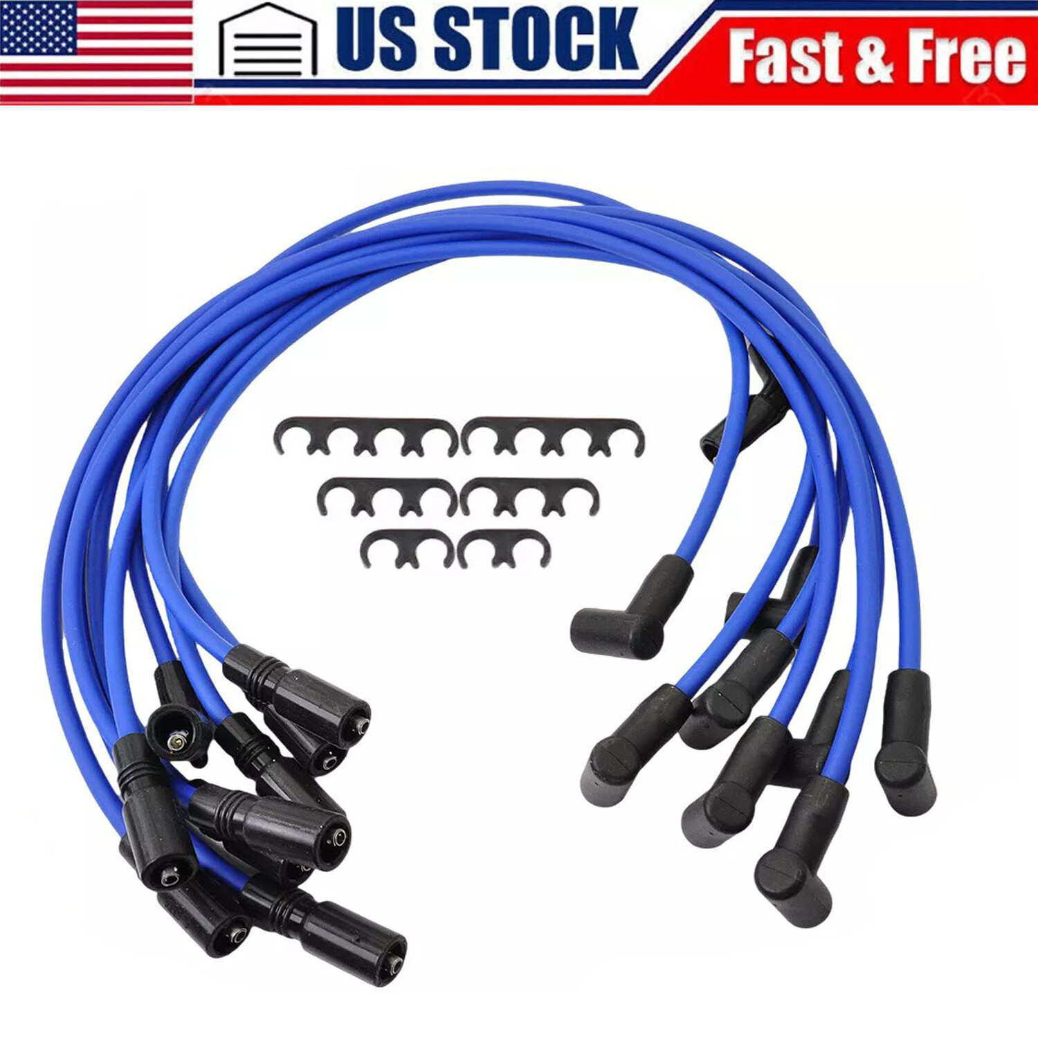 8mm Spark Plug Wires For GMC Chevy C1500 C2500 C3500 5.7L 5.0L V8 1996 ...