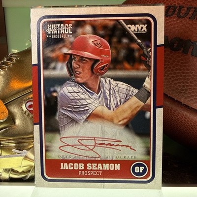 2025 Jacob Seamon Red Ink Autograph Onyx Vintage Baseball 20/25 | eBay
