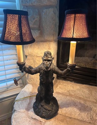Monkey Bellhop Lamp Vintage Double Table Lamp | eBay