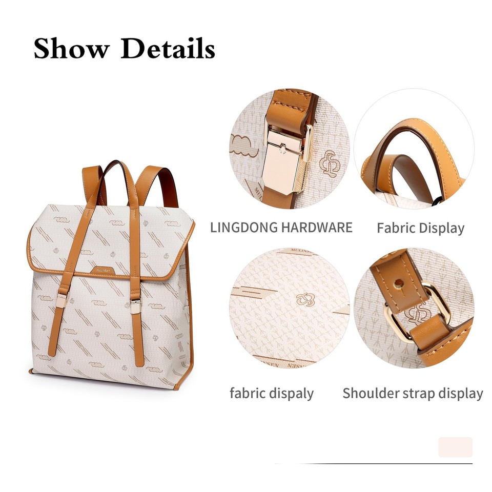 Large Backpack Purse for Women and Men Anti-theft PU Leather Fashion ...