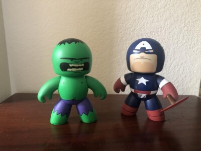 Mighty Muggs: Incredible Hulk & Captain America - Hasbro 2007 | eBay