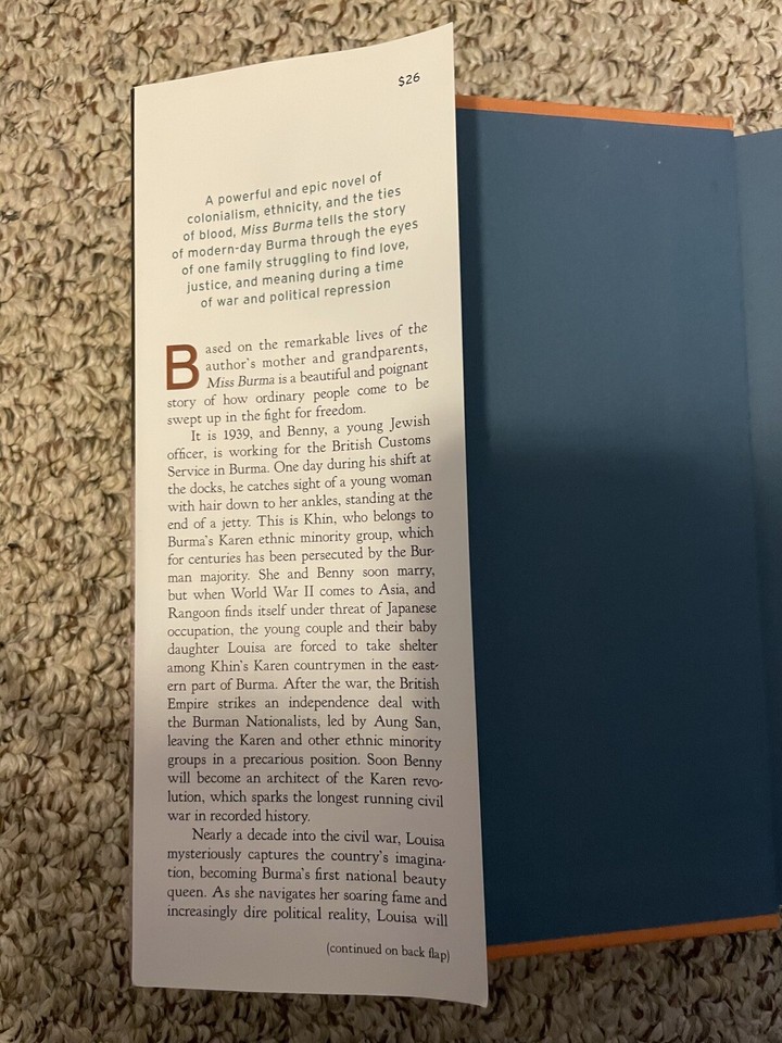 Miss Burma by Charmaine Craig, Hardcover Like New 9780802126450| eBay