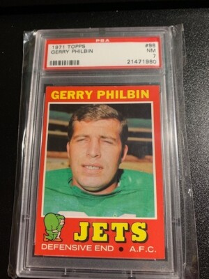 1971 Topps #98 Gerry Philbin PSA 7 Near Mint NM New York Jets *NICE* | eBay