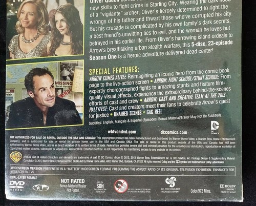 ARROW: The Complete First Season (5-Disc DVD Box Set, 2013) DC Comics ...