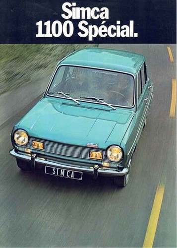 Catalogue Brochure Simca 1100 Special 08/1970 France | eBay