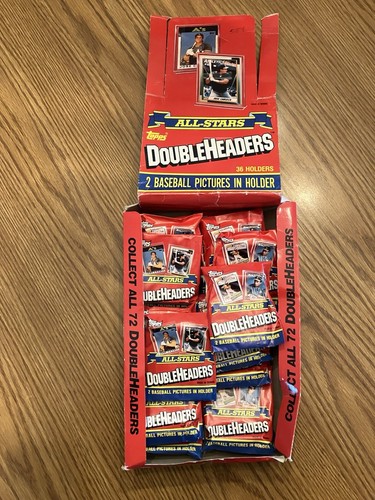 1/2 Box Of 21 1990 All-Stars Doubleheaders 36 Holders With 2 Baseball ...
