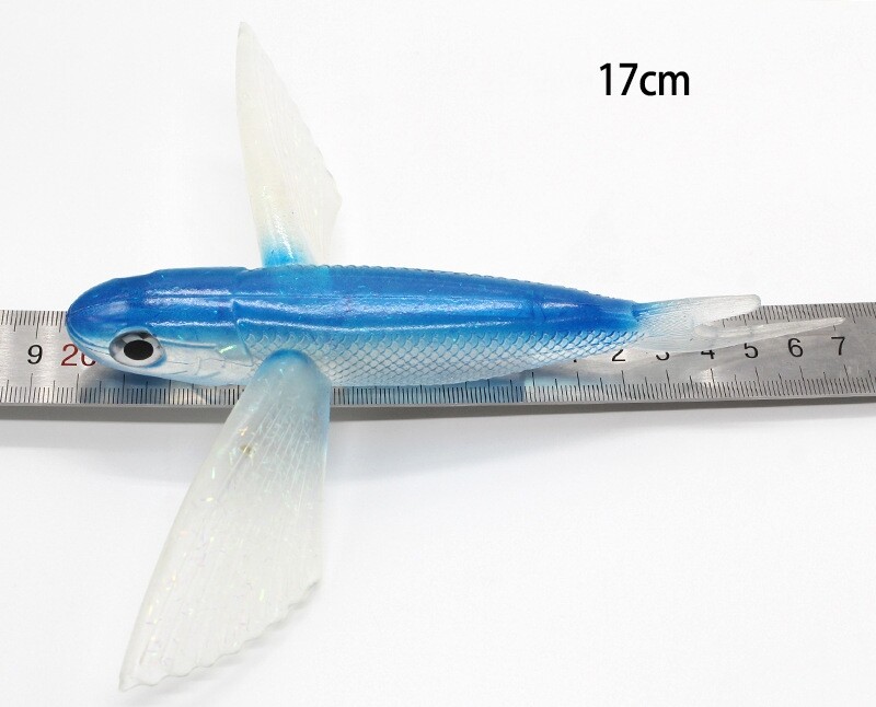 2.3oz/6.7inch Flying Fish Lure Big Game Trolling Lifelike Soft Body ...