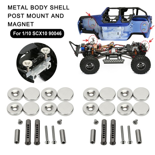 Metal Body Shell Post Mount+Magnet for 1/10 Axial SCX10 II 90046 RC ...