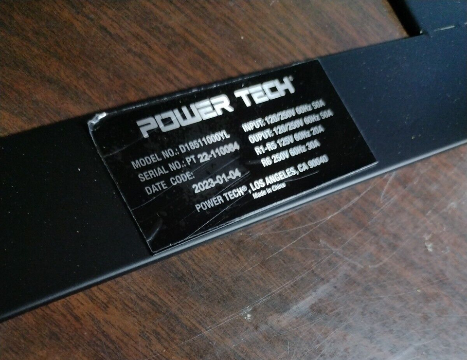 POWER TECH D18511000YW POWER DISTRIBUTION BOX 50 AMP 12 OUTLET NEW IN ...