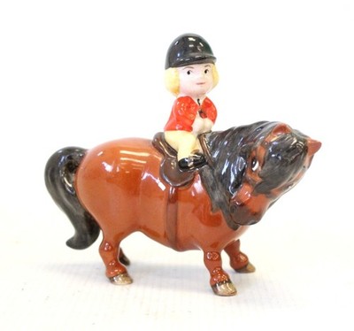 Vtg JOHN BESWICK Norman Thelwell 'An Angel On Horseback' Pony Rider ...