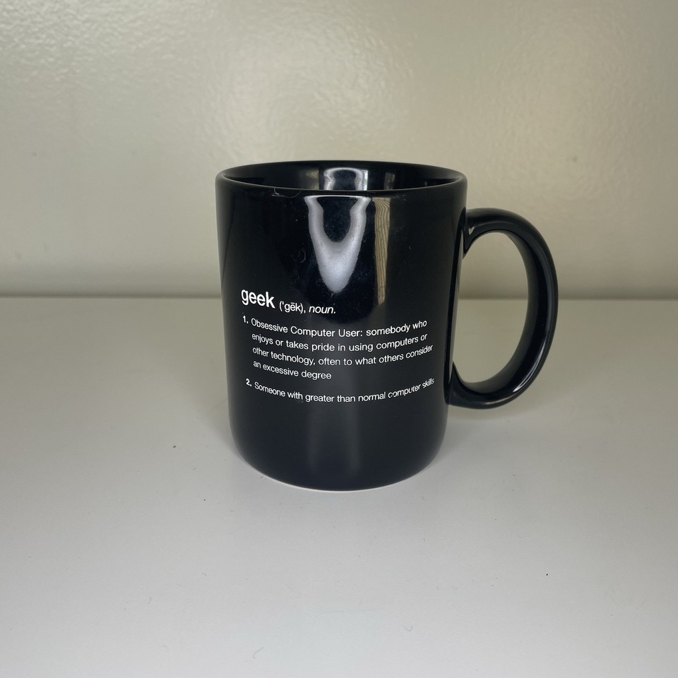 Microsoft Geek Black Ceramic Coffee Mug Novelty Round | eBay