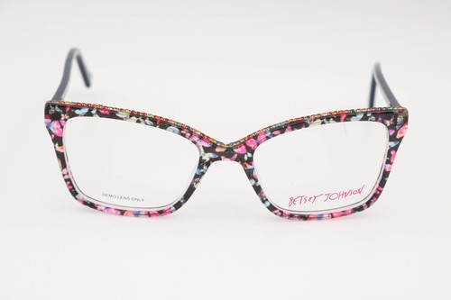 Betsey Johnson Dancing Queen Floral Cat Eye Eyeglasses Frames 53-18-140 ...