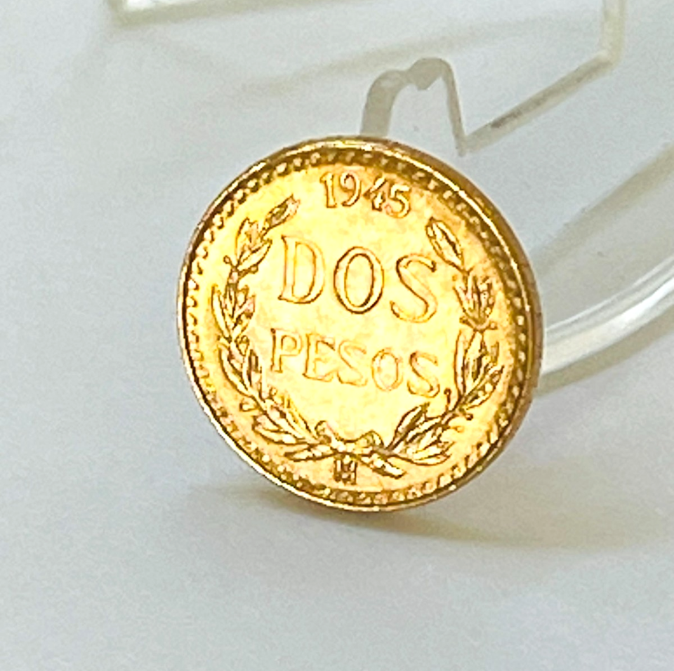 1945 Mexico Dos Pesos Gold Coin Uncirculated BU .900 Fine 0.0482 oz #849B | eBay
