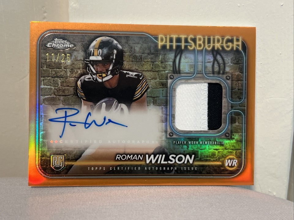2024 Topps Chrome ROMAN WILSON #CPA-RW Rookie Patch Auto RPA /25 ...