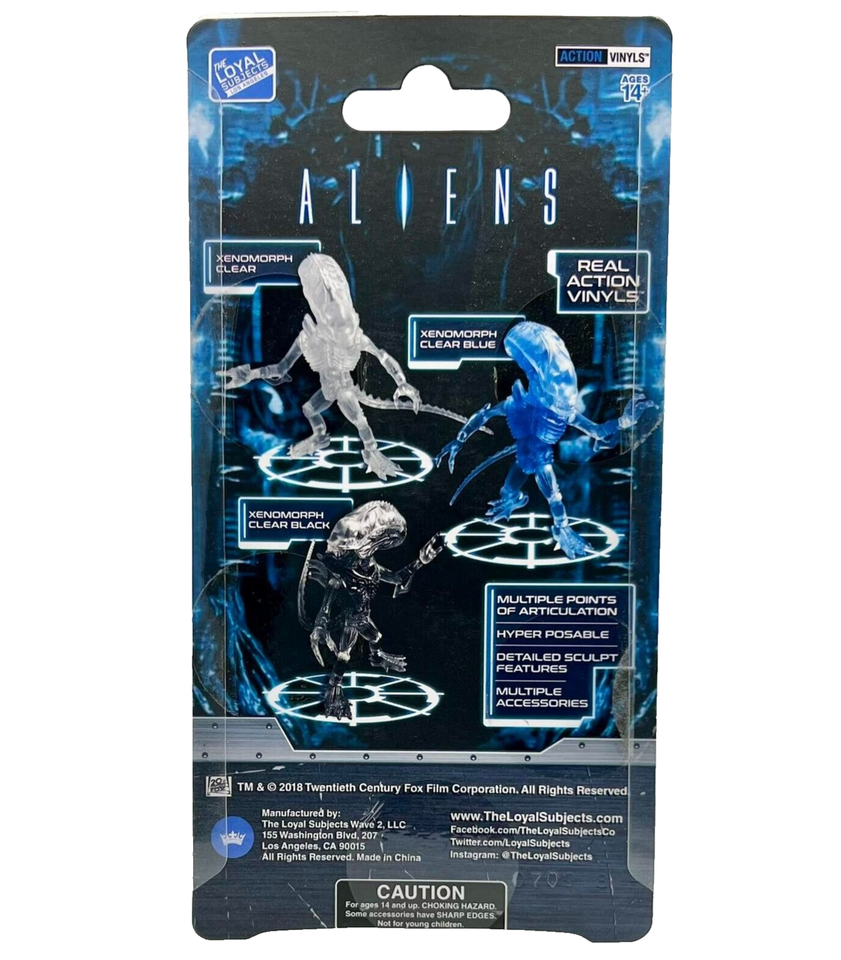 Loyal Subjects Aliens Xenomorph Clear Black SDCC Exclusive Mini Figure ...