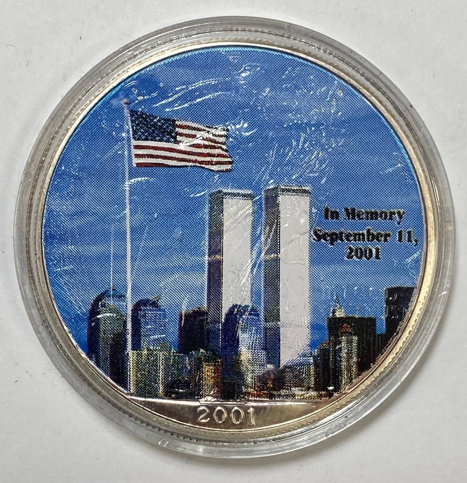 2001 “America United” Uncirculated Silver Eagle Dollar with COA Memory ...
