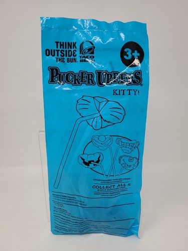 2006 Taco Bell Kids Meal Toy Pucker Upper Straw Animal Face *Kitty* New ...