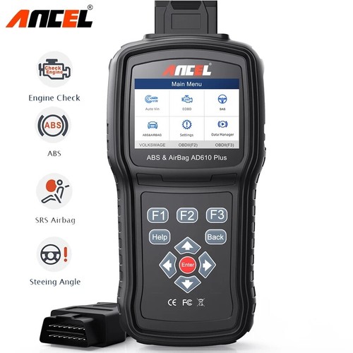 ANCEL AD610 PLUS OBD2 Scanner ABS SRS SAS Reset Code Reader Car ...
