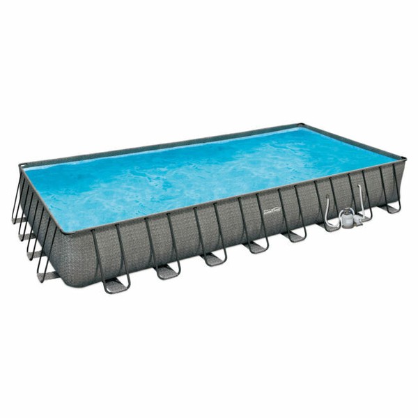 Summer Waves 32ft x 16ft x 52in Above Ground Rectangle Frame Swimming ...