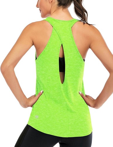ICTIVE Womens Cross Backless Workout Tops for Women XX-Large, Neon ...