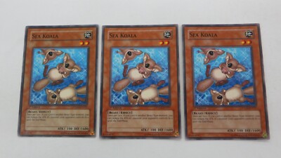 3x SEA KOALA MONSTER 1ST EDITION PTDN-EN037 COMMON YUGIOH NM / UNPLAYED ...