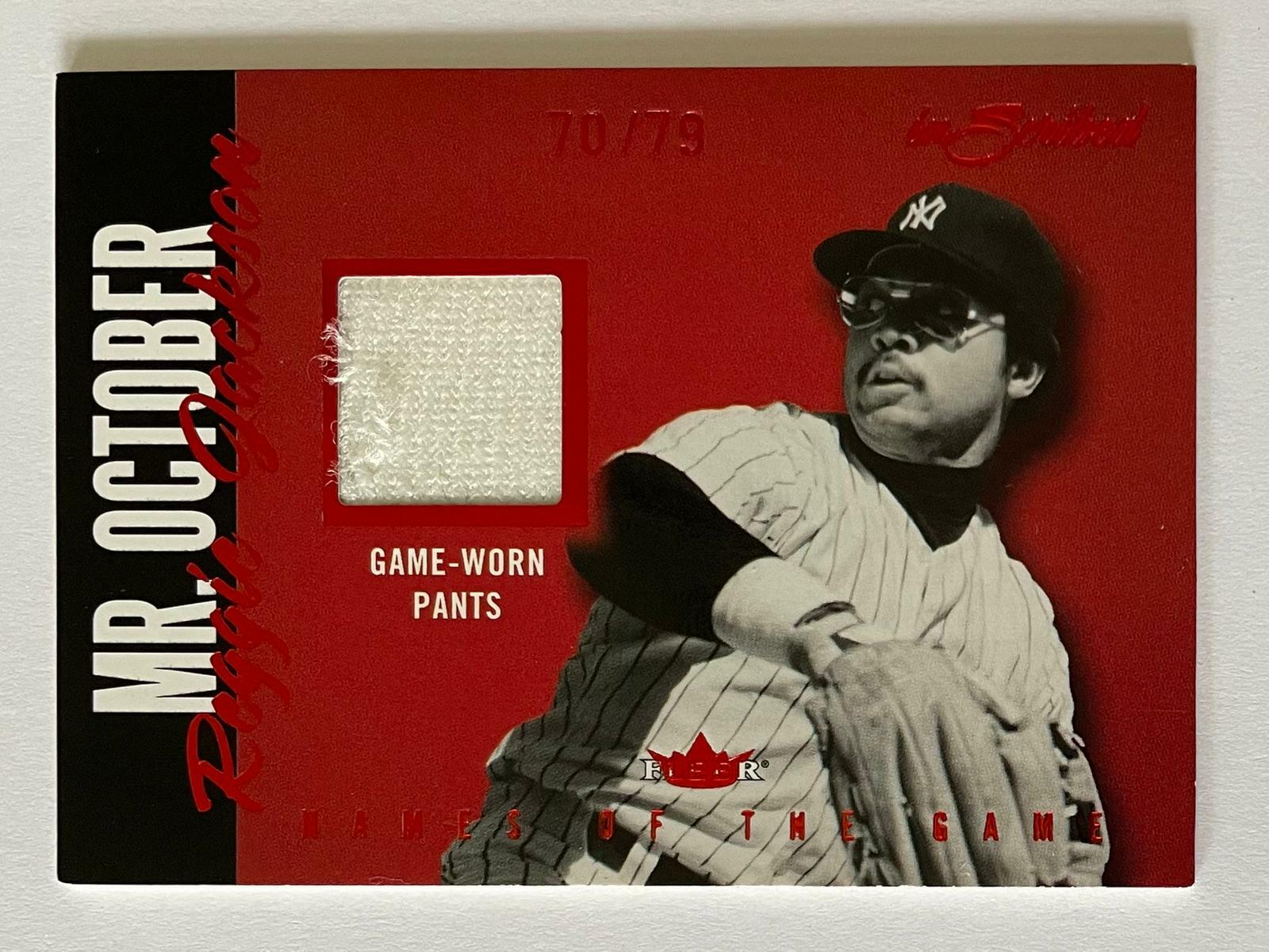 2004 Fleer Inscribed Names of the Game Reggie Jackson Game Worn Pants ...
