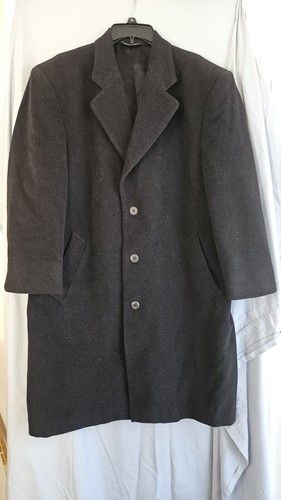 Hardwick Men's cashmere/wool blend top coat Size 44 Charcoal 3 Button ...