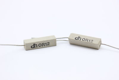 CERAMIC CEMENTED RESISTOR 0.12 Ohm 4W DH NOS(New Old Stock) *2PC ...