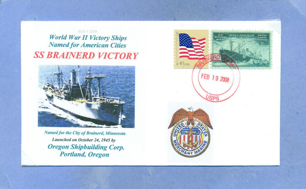 BRAINERD VICTORY WW II Ship named: City of Brainerd, Minnesota Color ...