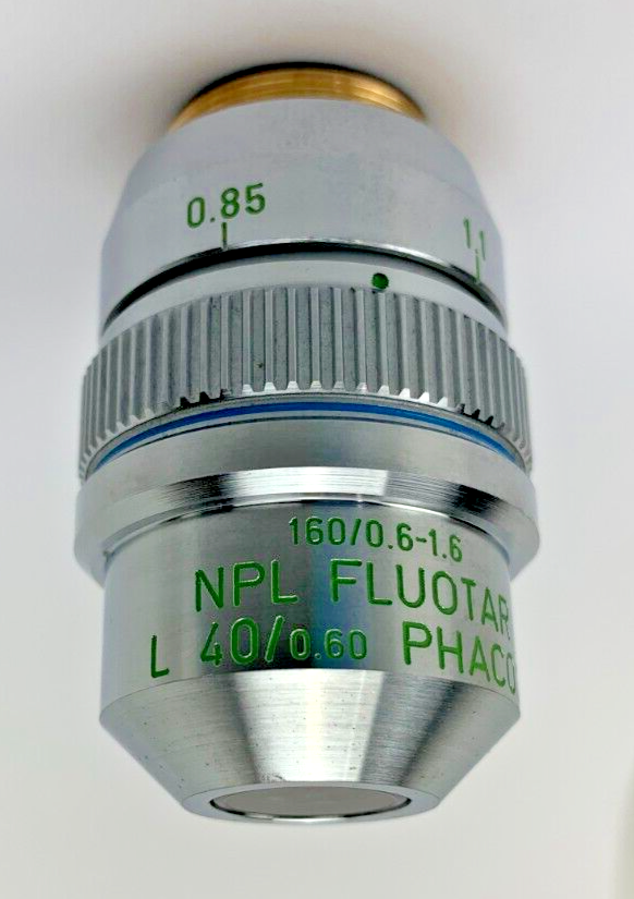 Leitz Microscope Objective NPL Fluotar L 40x/0.60 Phaco 2 Phase 160/0.6 ...