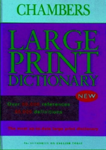 Chambers Dictionary: Large Print Edition by unknown Hardback Book The ...