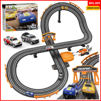 Slot Car Race Track Set Electric Powered Race Track Dual Racing Car ...