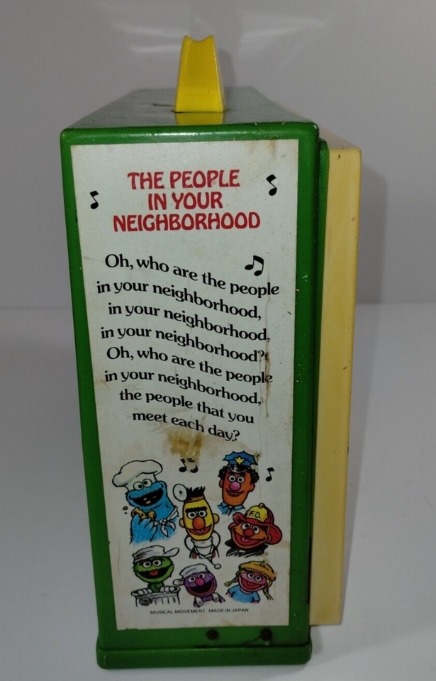 VTG Fisher Price Sesame Street Music Box TV Muppets People In Your ...