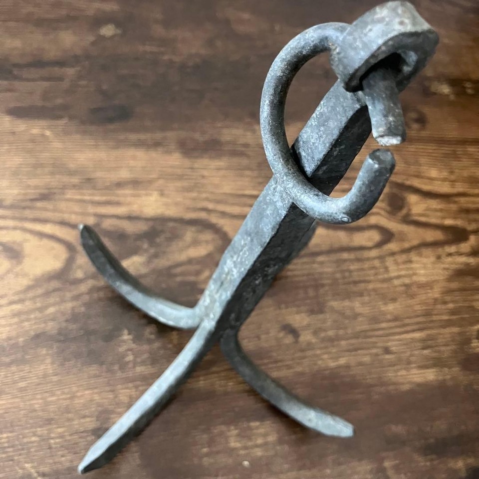 Grappling Hook Iron Kagi 19Th Century Antique Japanese Edo Ninja Tool 8 inch | eBay