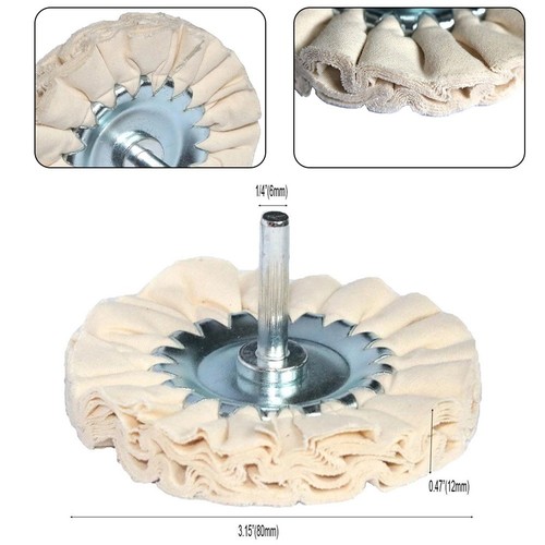 Portable Buffing Wheel Buffs Wheel 3inch Cotton Airway Open Bias Wheel ...