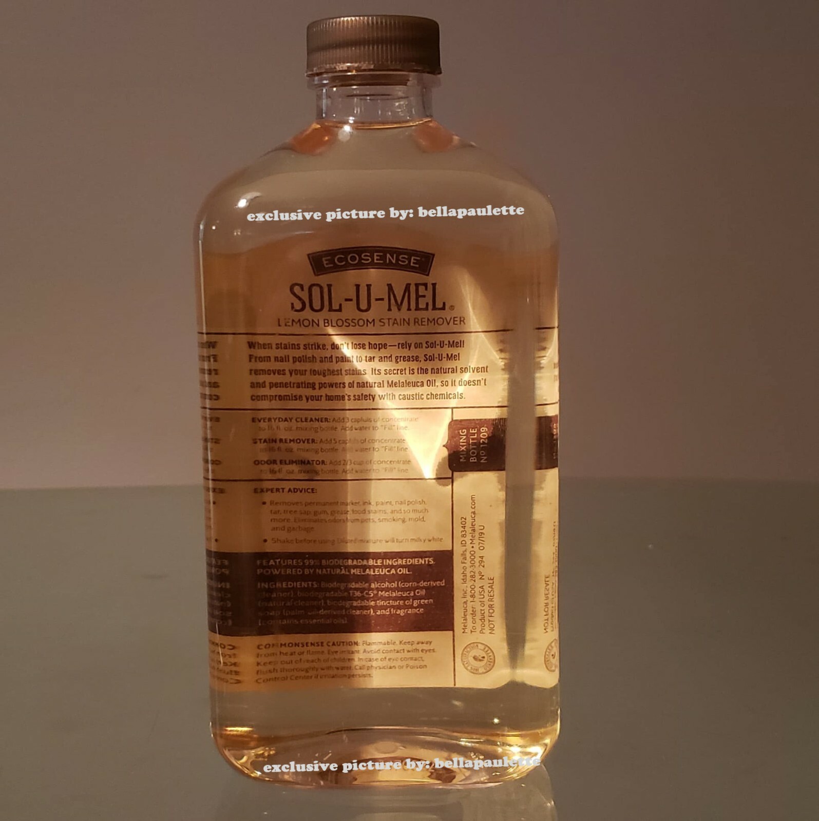 Melaleuca Sol-U-Mel 3 in 1 CONCENTRATE STAIN REMOVER (Lemon Blossom ...