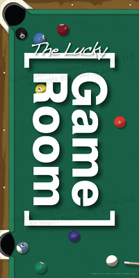The Lucky Game Room (Pool Room Vs.), 18 x 36 Art Print | eBay