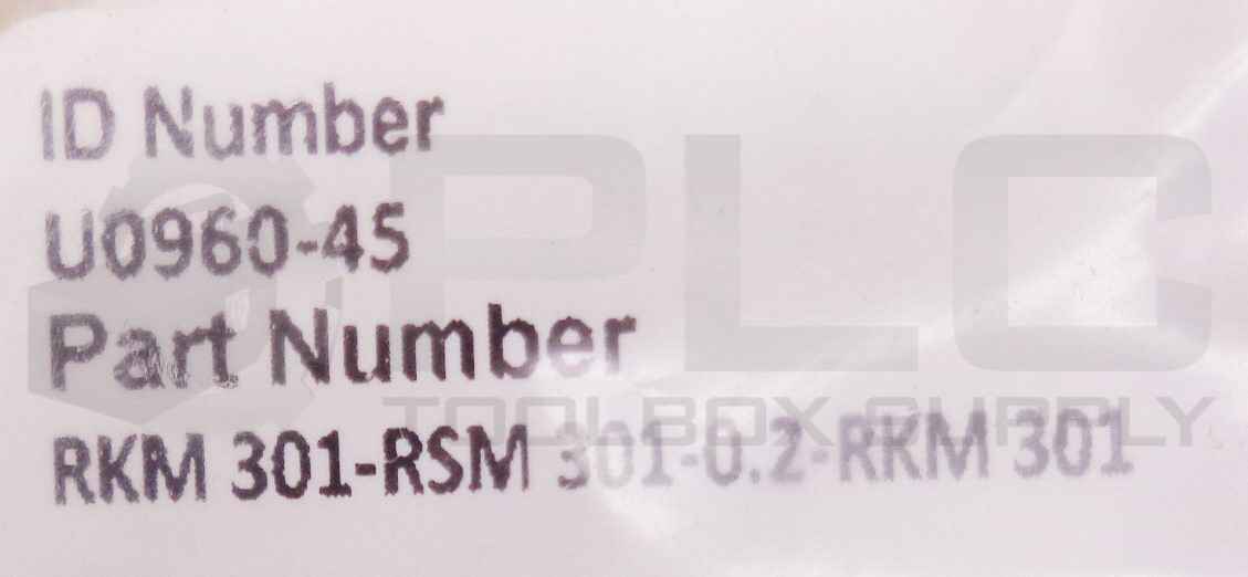 TURCK RKM 301-RSM 301-0.2-RKM 301 / RKM301RSM30102RKM301 () for sale ...